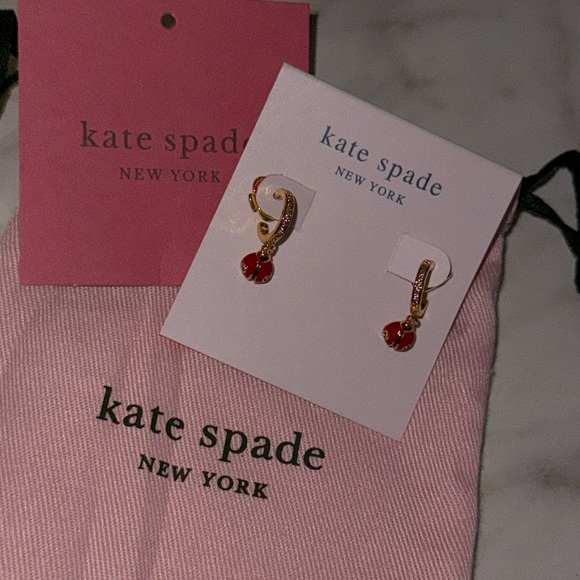 kate spade | Jewelry | Kate Spade Nwt 58 Ladybug Nature Walk Earrings ...